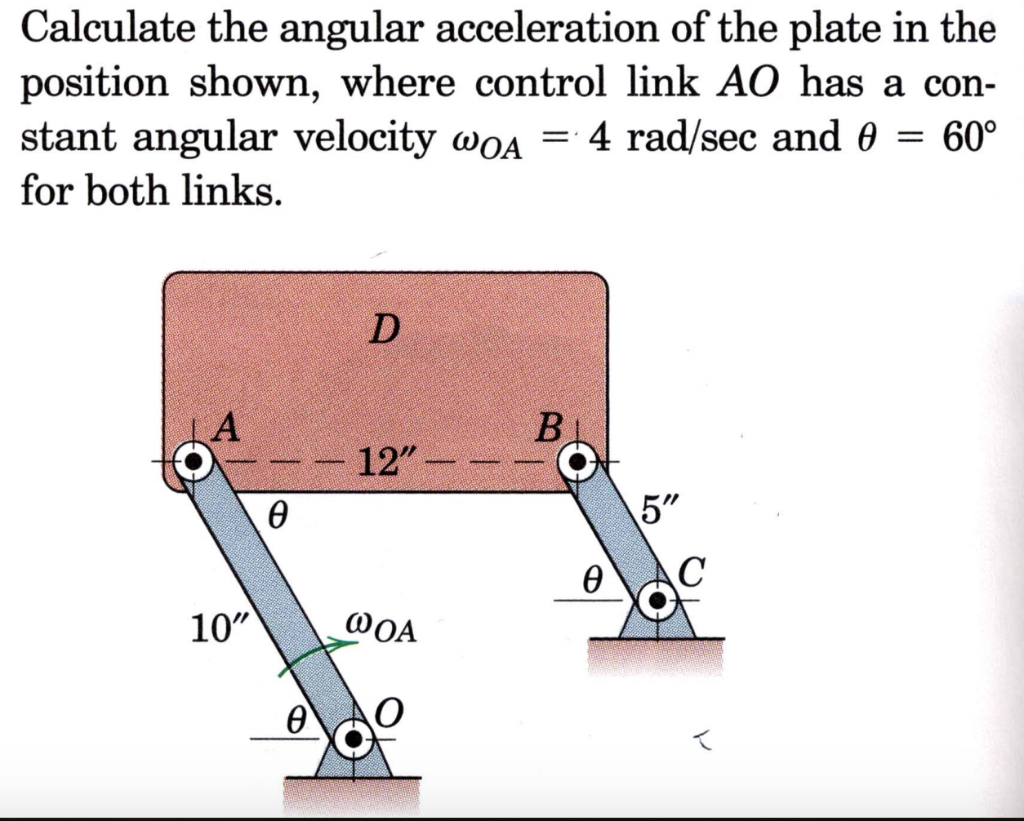 Solved Solve using B as origin: Calculate the angular | Chegg.com