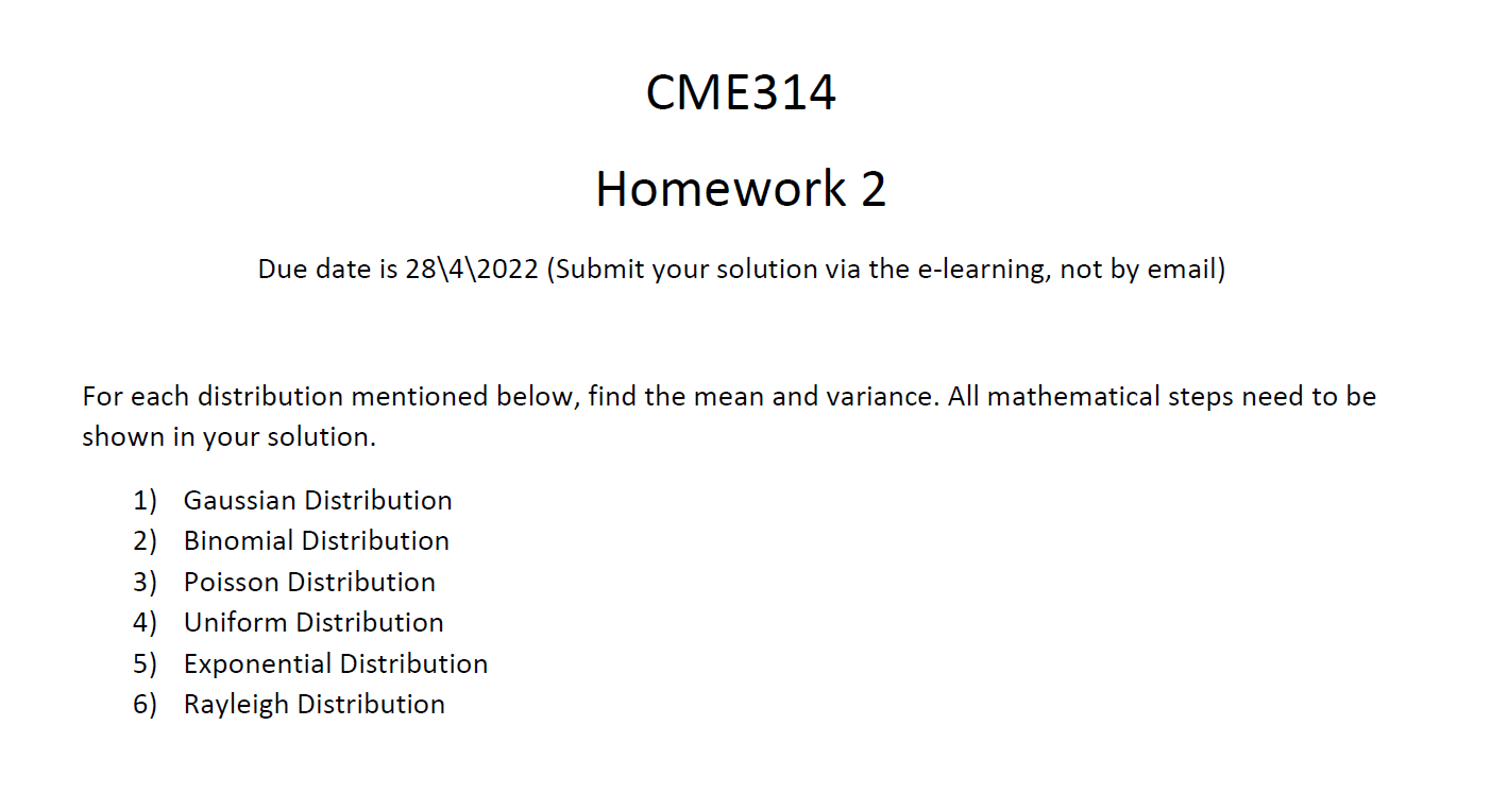 Solved CME314 Homework 2 Due date is 28\4\2022 (Submit your | Chegg.com