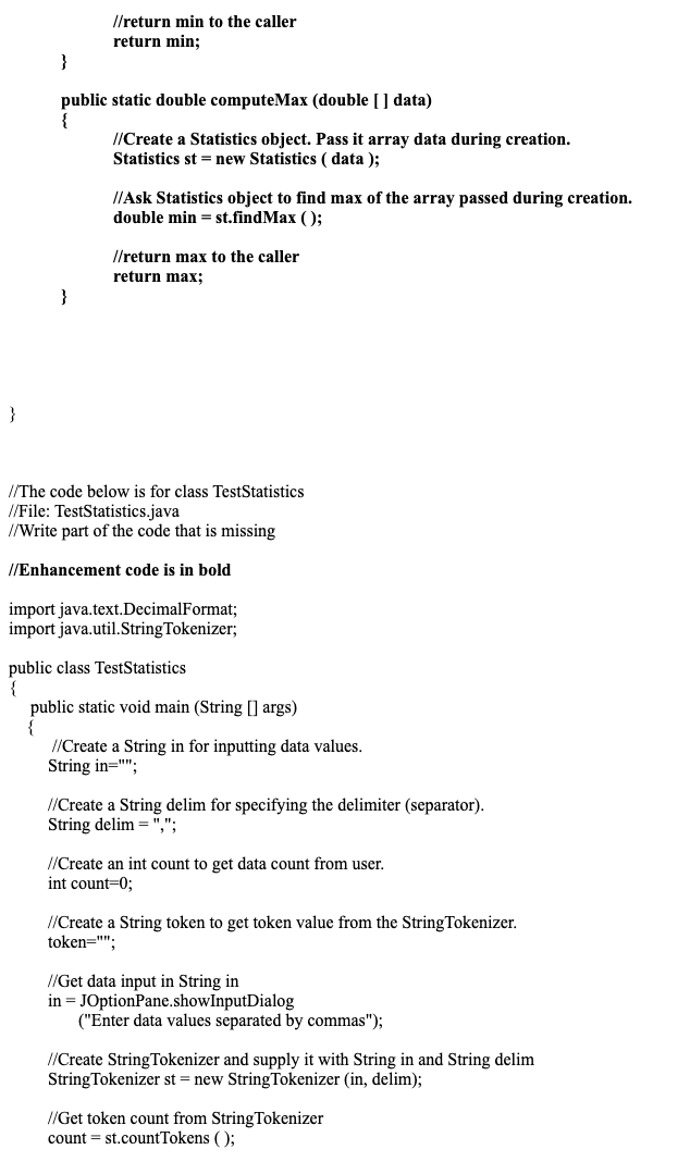 Solved Topic String Tokenizer Static Methods Static | Chegg.com