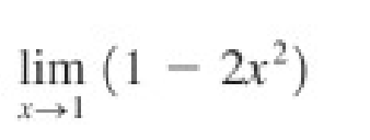 Solved limx→1(1-2x2) | Chegg.com