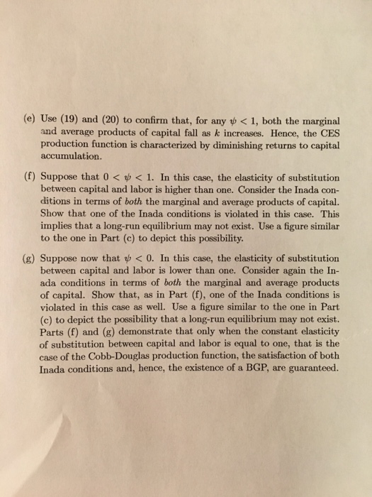 3. It was shown in Lecture #1 that the Inada | Chegg.com