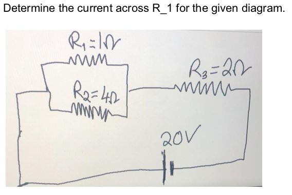 Solved Determine the current across R_1 for the given | Chegg.com