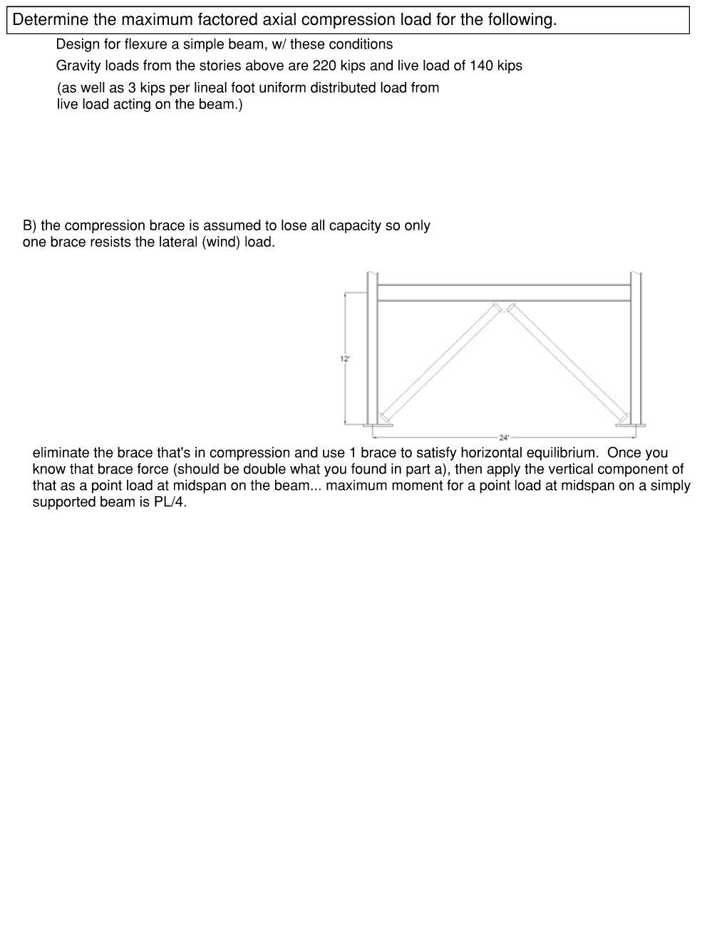 Determine the maximum factored axial compression load | Chegg.com
