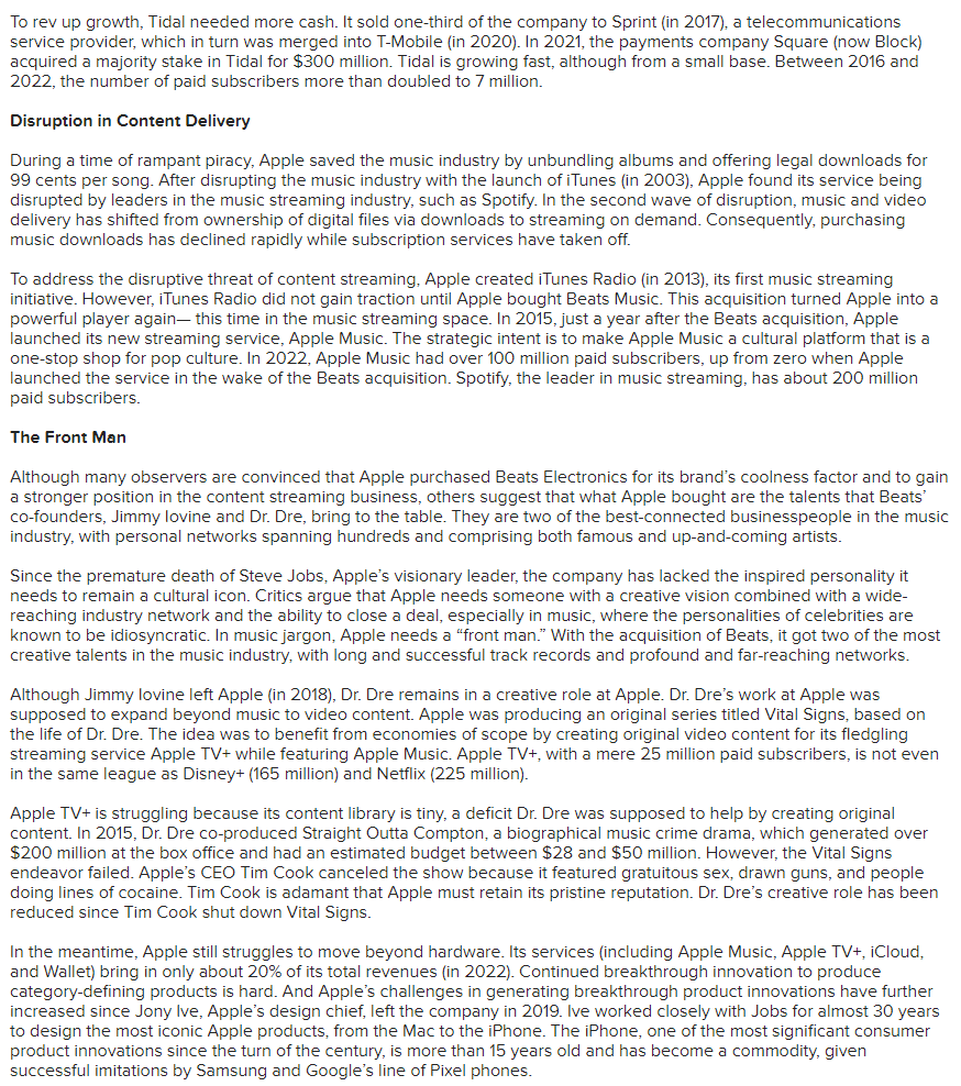 Solved Dr. Dre's Core Competency: Coolness Factor This | Chegg.com