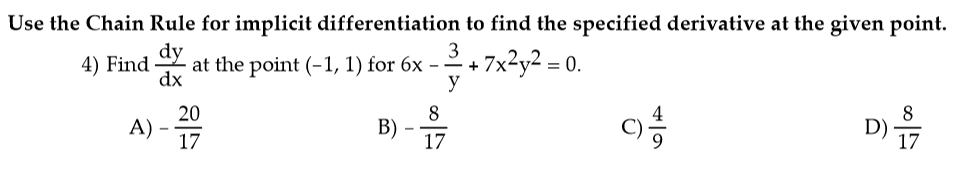 Solved Use the Chain Rule for implicit differentiation to | Chegg.com