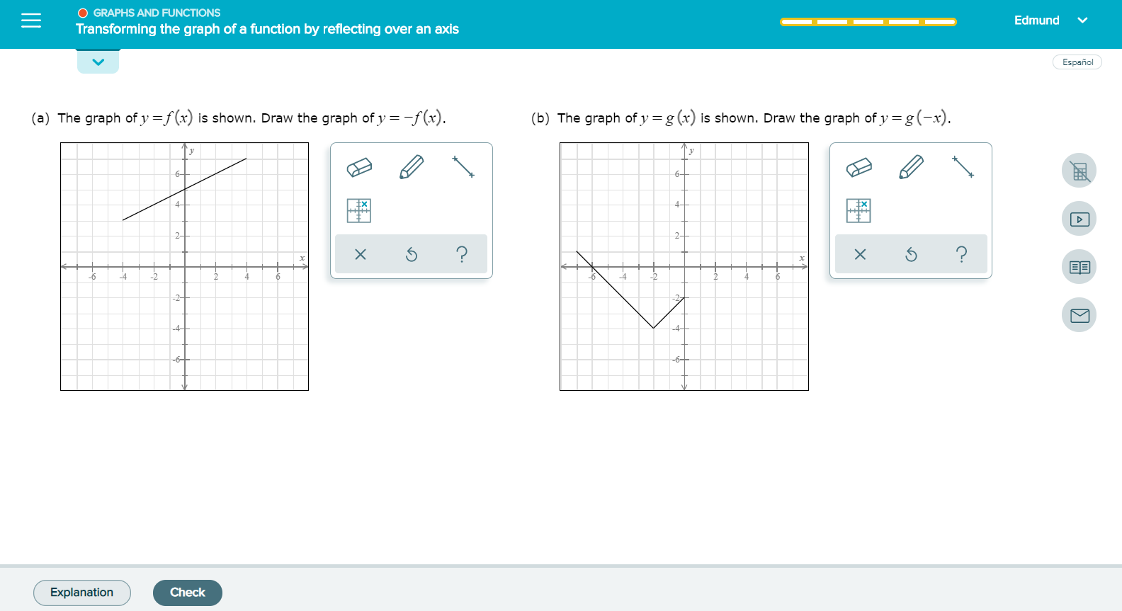 Solved O Graphs And Functions Transforming The Graph Of A
