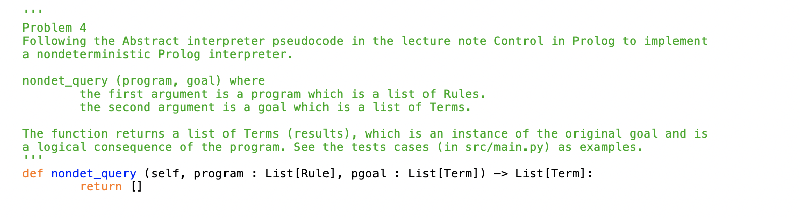 The main task of problem 4 is to implement a | Chegg.com