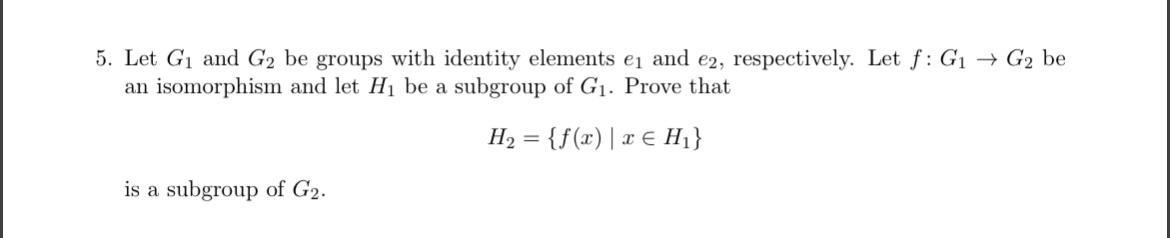 Solved You don’t need to prove that it’s isomorphism and H1 | Chegg.com
