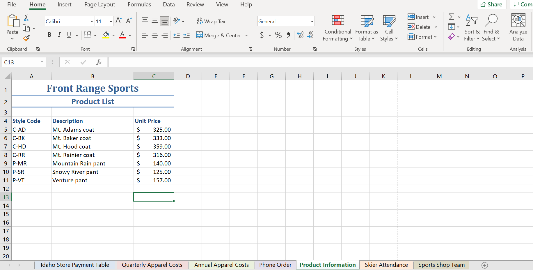 Solved File Home Insert Page Layout Formulas Data Review | Chegg.com
