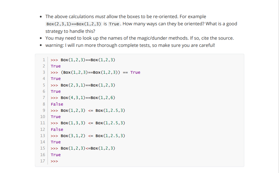 Solved Implement a class Box that represents a 3-dimensional | Chegg.com