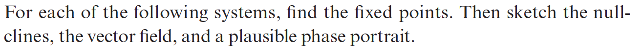 Solved For each of the following systems, find the fixed | Chegg.com
