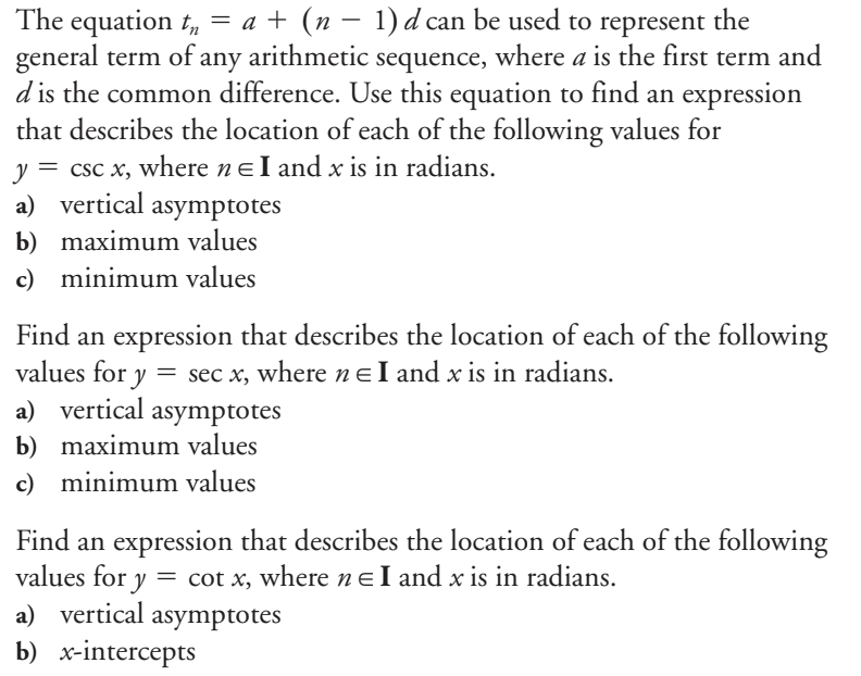 Solved The equation tn = a + (n − 1)d can be used to | Chegg.com