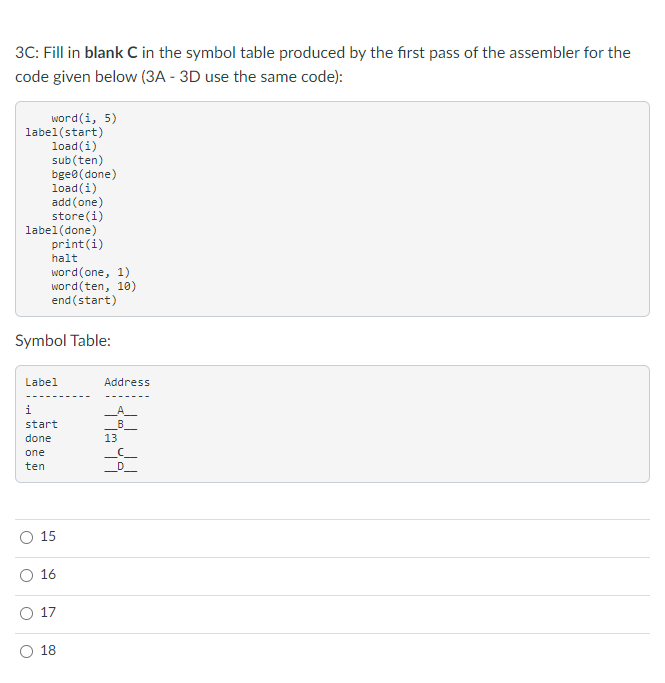 Solved Question 4 1 pts 3A: Fill in blank A in the symbol | Chegg.com