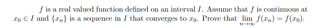 Solved f is a real valued function defined on an interval I. | Chegg.com
