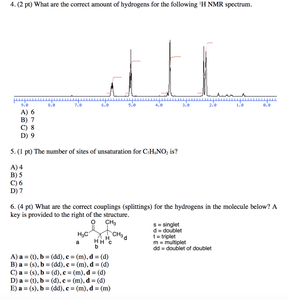 Solved 1. (1 pt) In 13C NMR, a peak that is between 160-200 | Chegg.com