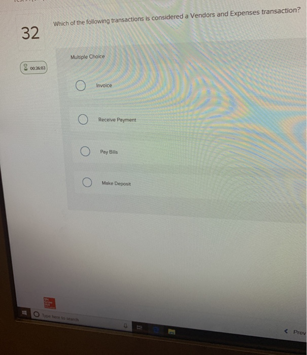 Solved Which of the following transactions is considered a | Chegg.com