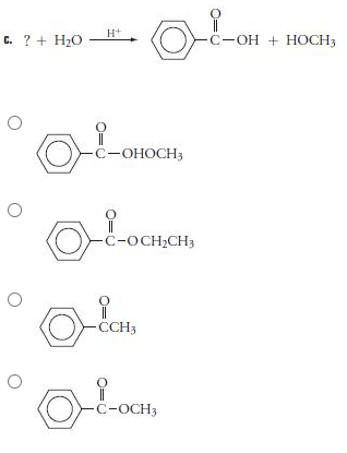 Solved H+ a. ? + H2O Chocho CH3CH2C-OH + HOCH3 O | Chegg.com