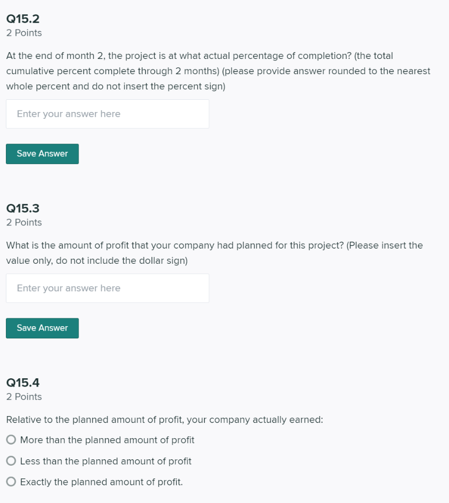Solved Q15 Job Cost Accounting 9 Points Please answer the | Chegg.com