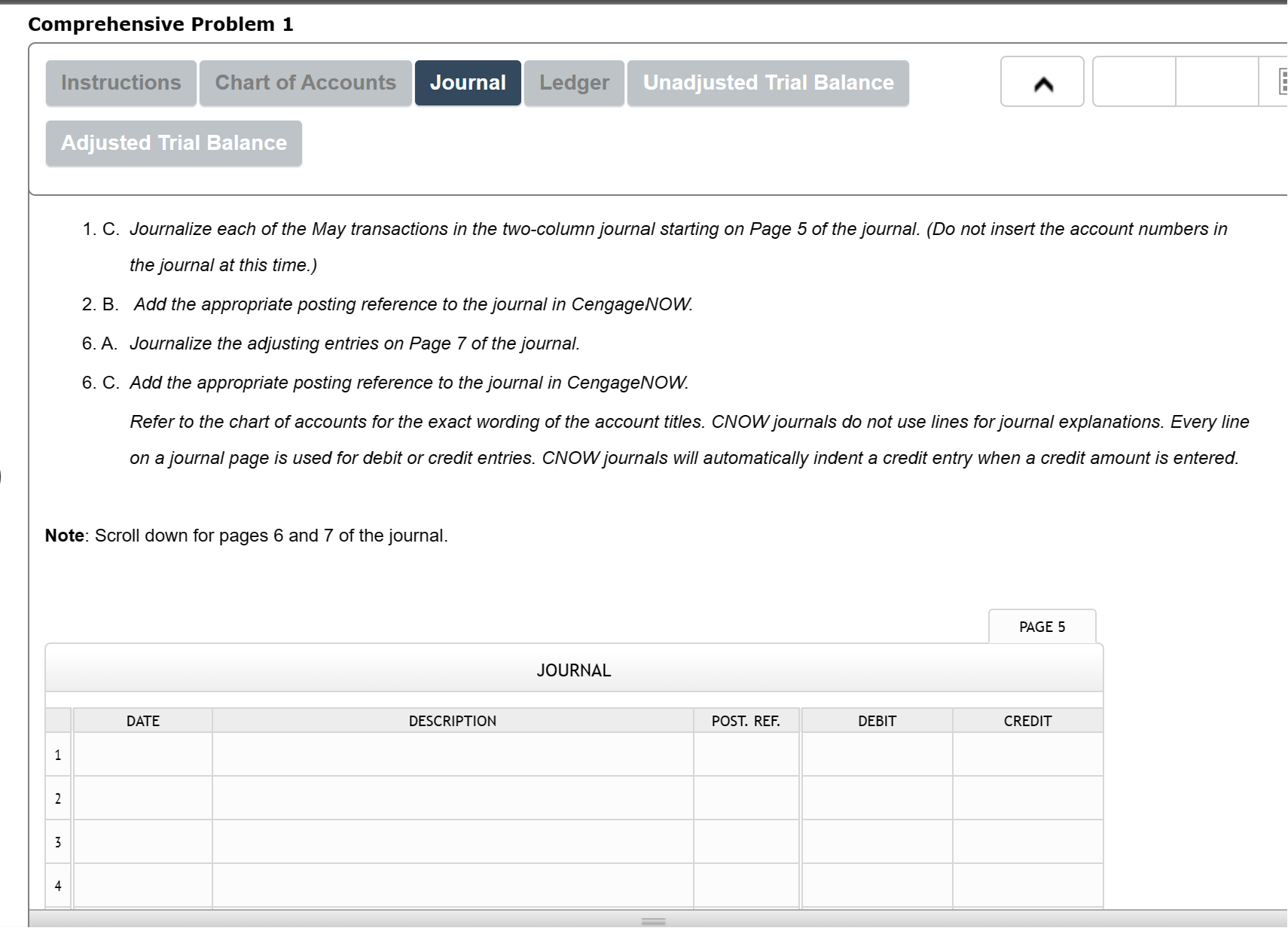 Solved Comprehensive Problem 1 Instructions Chart of | Chegg.com