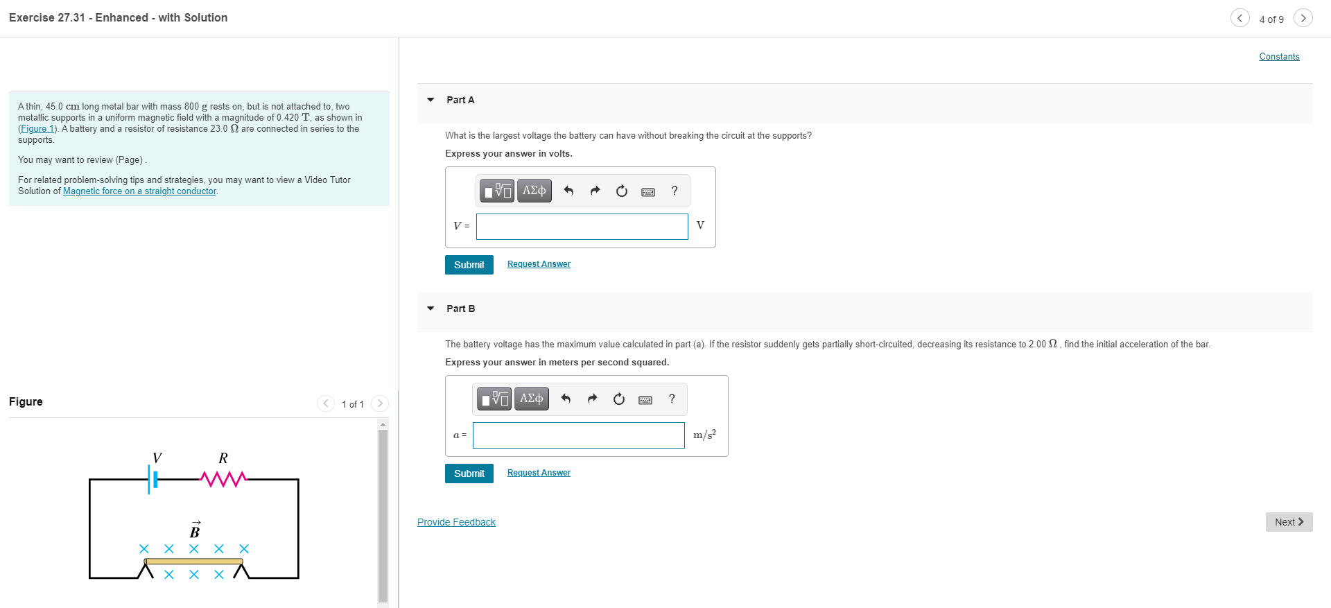 Solved Exercise 27.31 - Enhanced - with Solution 4 of 9 | Chegg.com