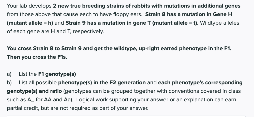 Solved Your lab develops 2 new true breeding strains of | Chegg.com