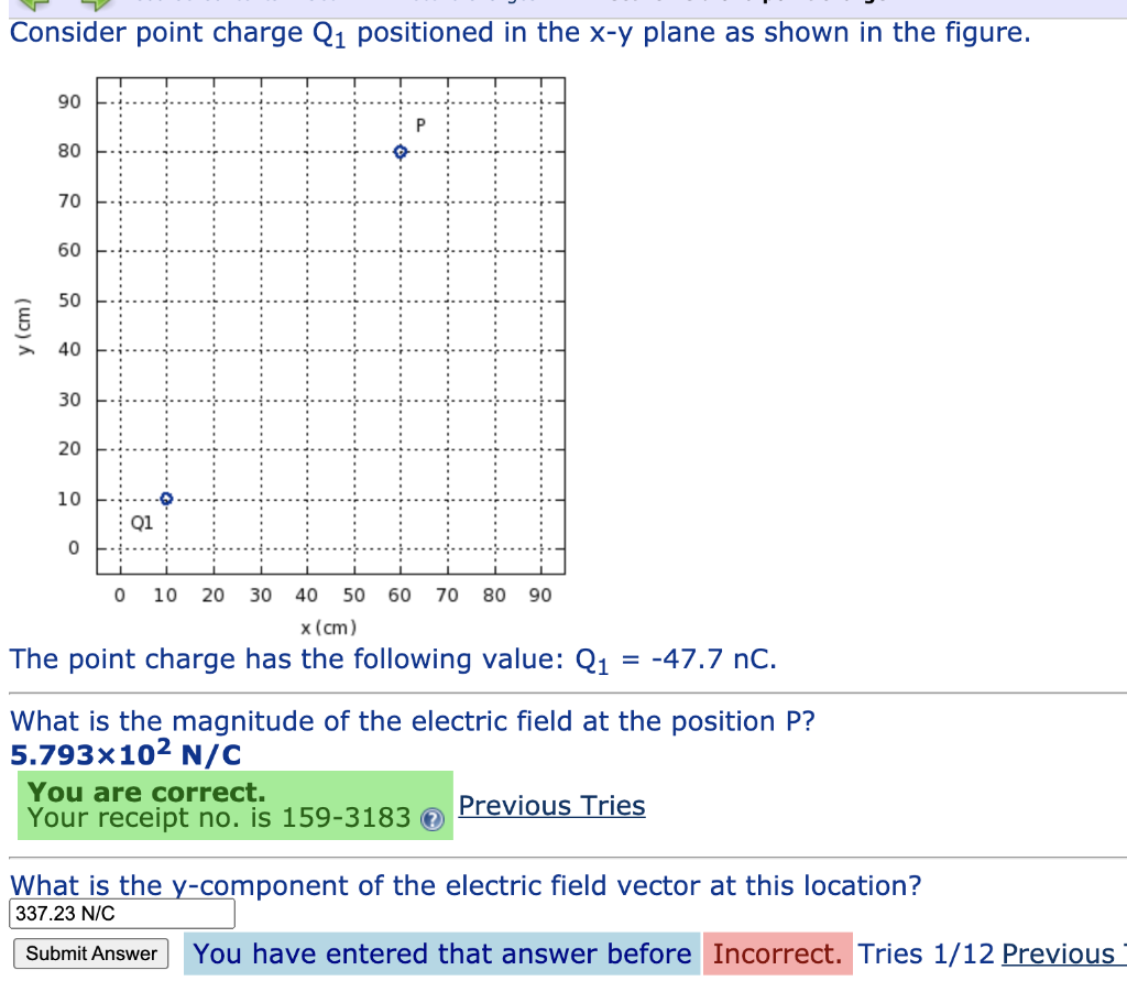 Solved Consider point charge Q1 positioned in the x-y plane | Chegg.com