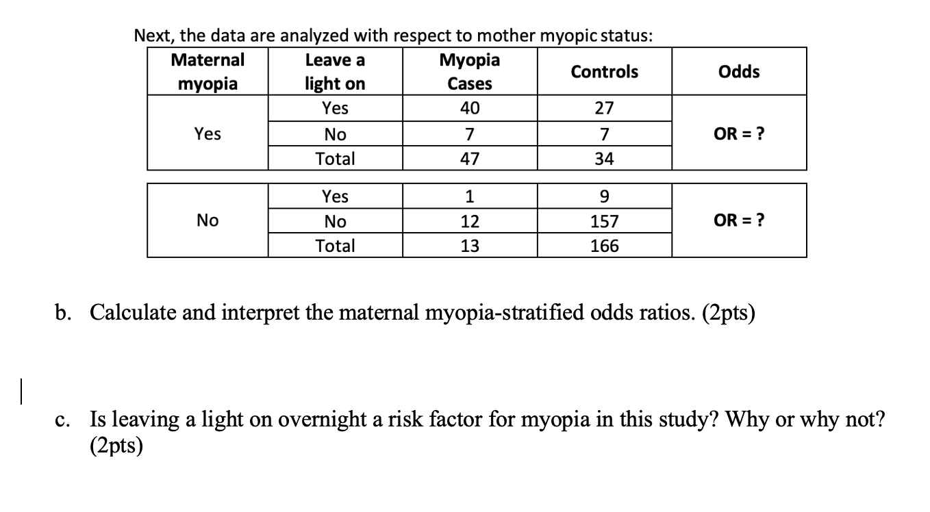 Solved Odds Next, the data are analyzed with respect to | Chegg.com