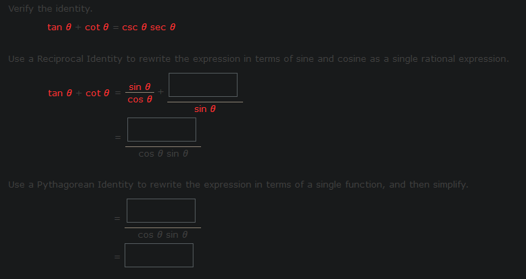 Solved Verify the identity. tanθ+cotθ=cscθsecθ Use a | Chegg.com