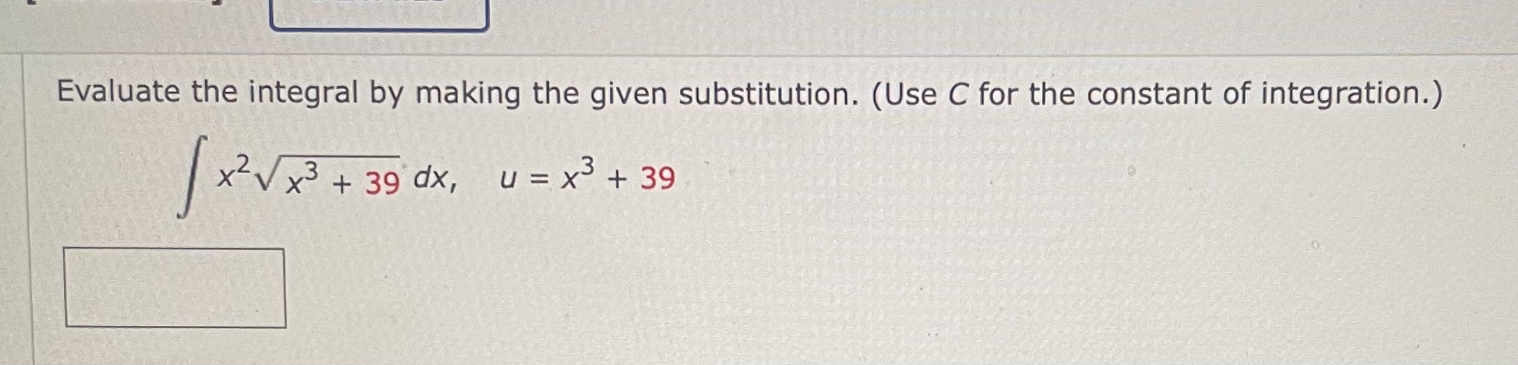 Solved Evaluate the integral by making the given | Chegg.com