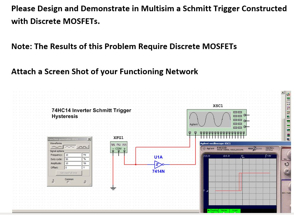 Please Design and Demonstrate in Multisim a Schmitt | Chegg.com