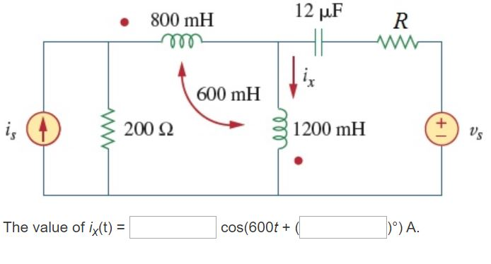 Solved Use mesh analysis to find ix(t) in the given figure, | Chegg.com