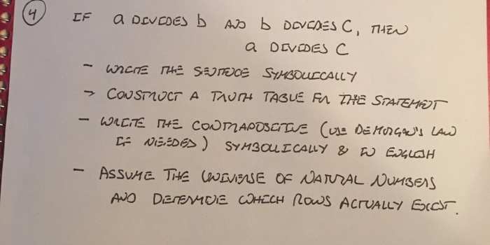 Solved If a Divides b and b divides C, then a divides C | Chegg.com