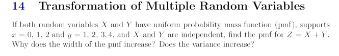 Solved Transformation of Multiple Random Variables If both | Chegg.com