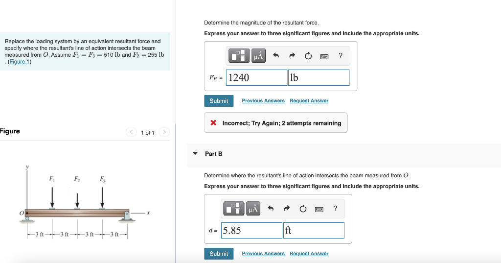 Solved Replace The Loading System By An Equivalent Resu 