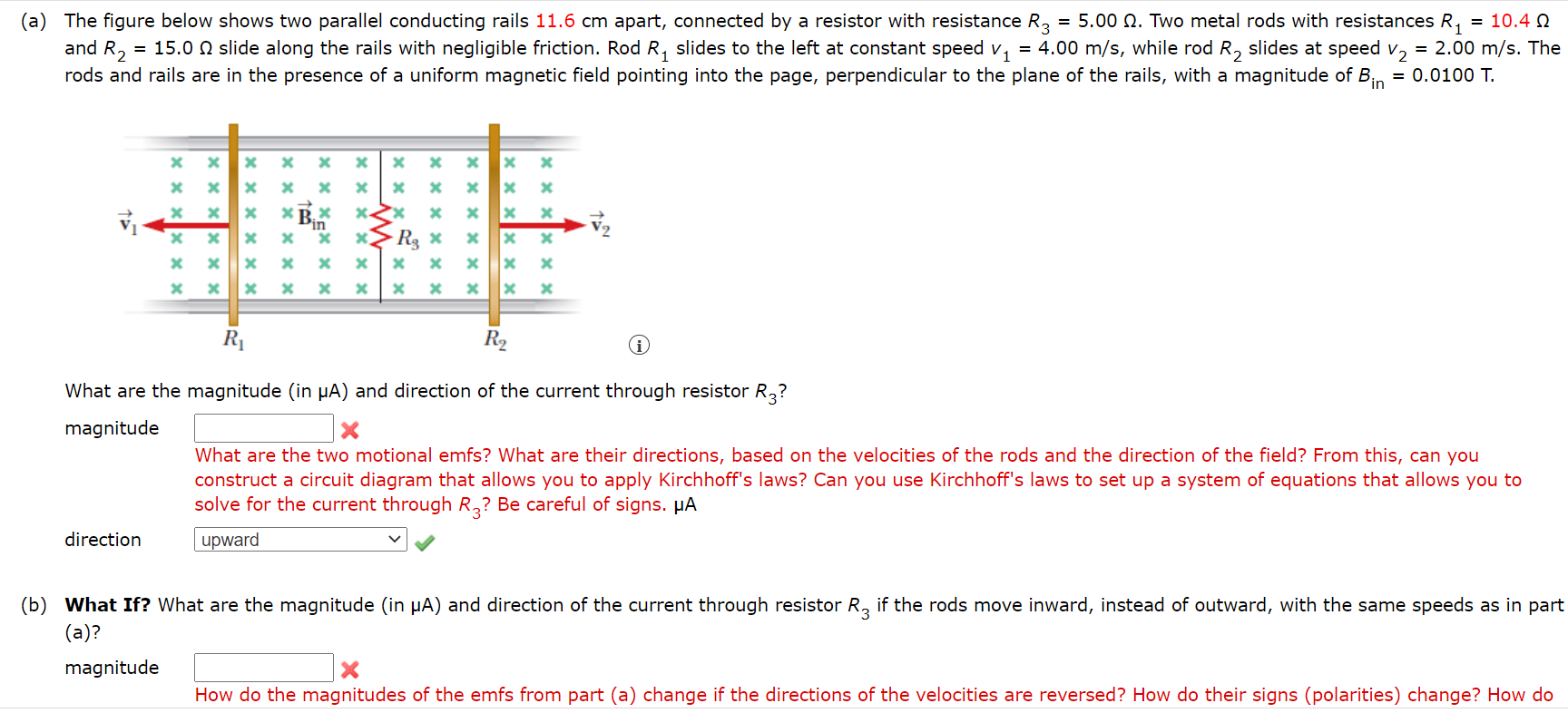 Solved (a) The figure below shows two parallel conducting | Chegg.com