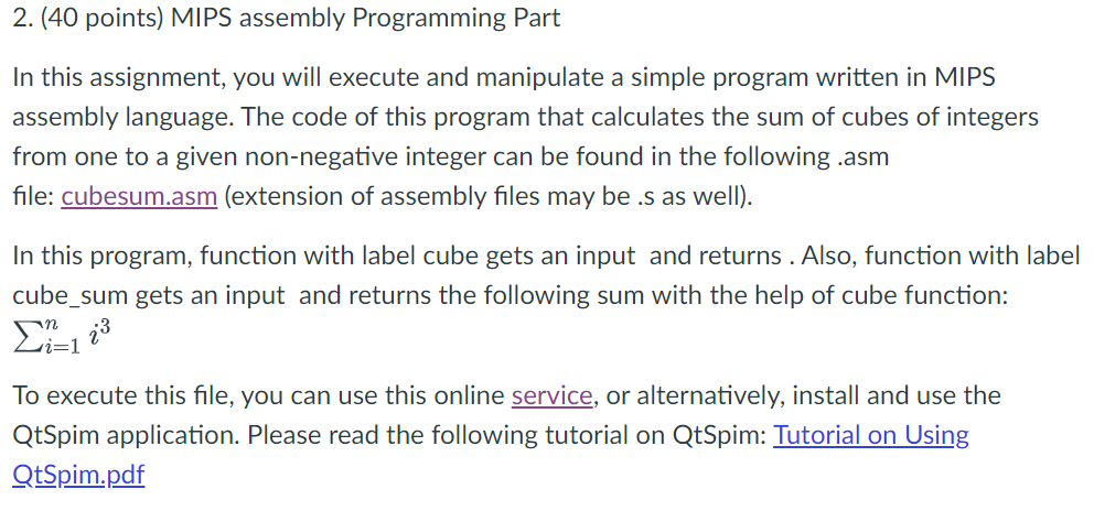 a. (20 points) Manipulate the given program assembly | Chegg.com
