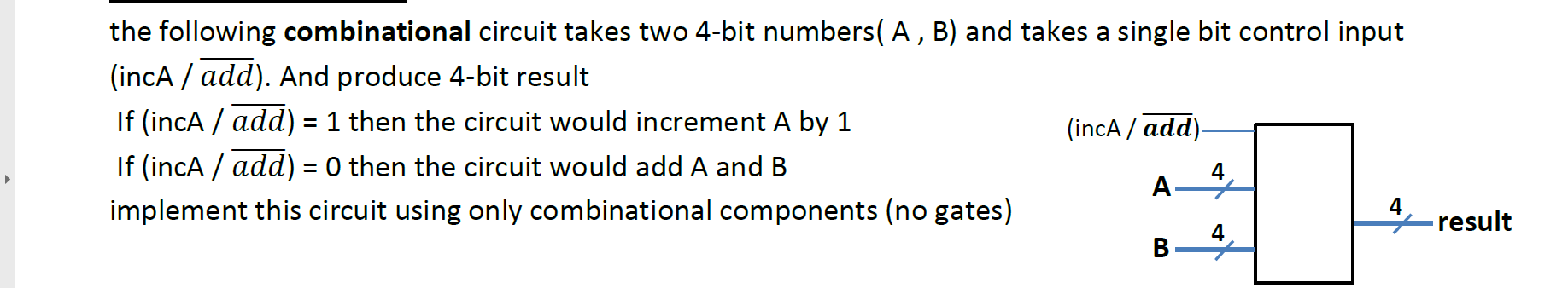 Solved the following combinational circuit takes two 4-bit | Chegg.com