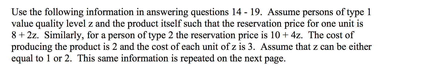 Solved Use the following information in answering questions | Chegg.com