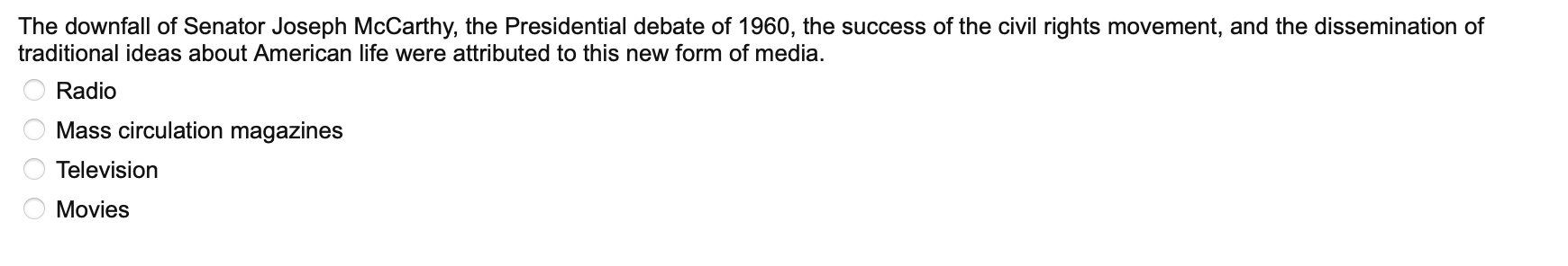 Solved The downfall of Senator Joseph McCarthy, the | Chegg.com