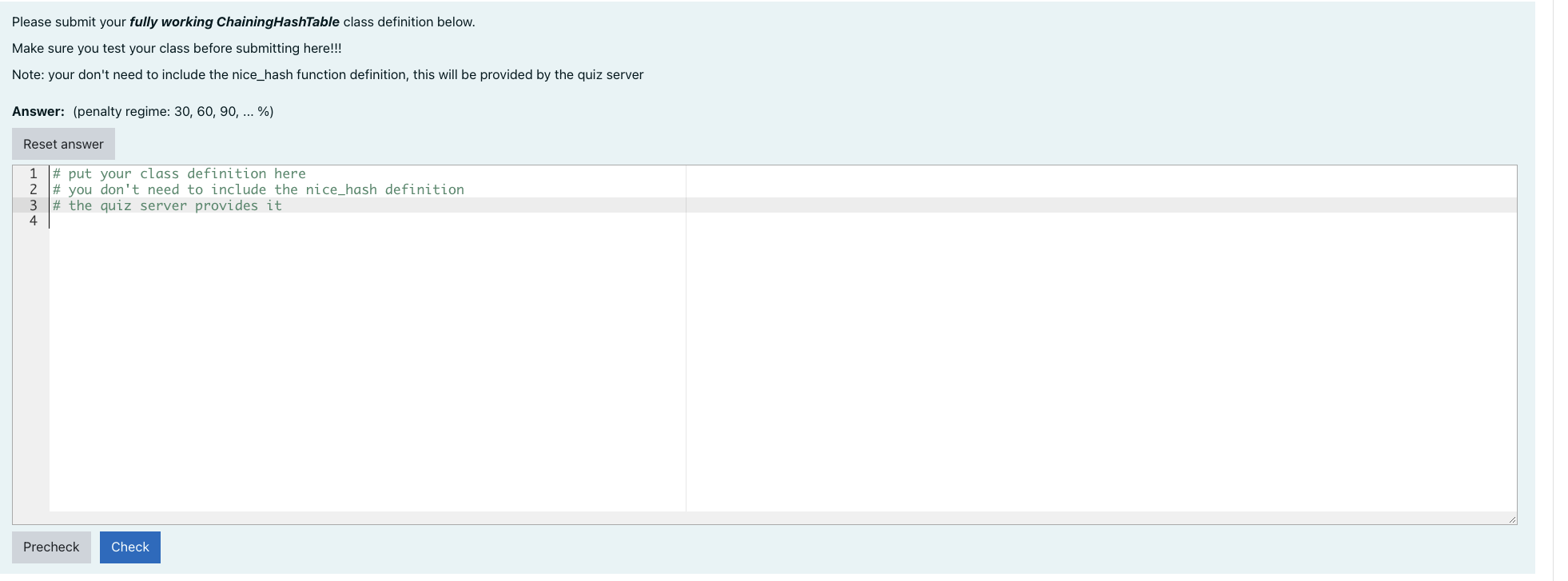 Please submit your fully working ChainingHashTable | Chegg.com