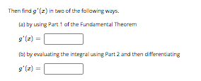 Solved Then find g' (2) in two of the following ways. (a) by | Chegg.com