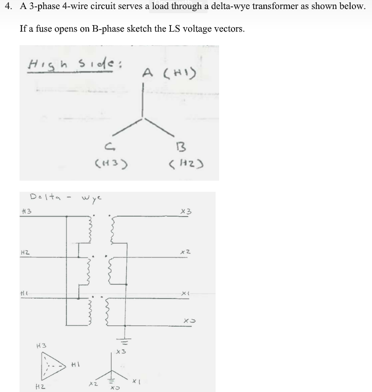A 3-phase 4-wire circuit serves a load through a | Chegg.com