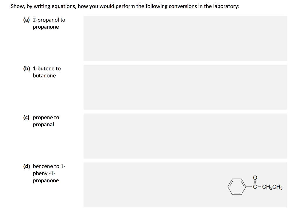 Solved Show, by writing equations, how you would perform the | Chegg.com