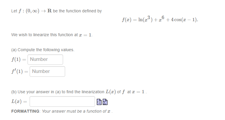 Solved Let f:(0,∞)→R be the function defined by | Chegg.com