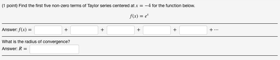 Solved (1 point) Compute the 9th derivative of f(x) (5 | Chegg.com