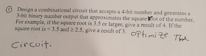 Solved Desis Design a combinational circuit that accepts a | Chegg.com