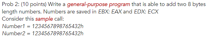 Solved Prob 2: (10 points) Write a general-purpose program | Chegg.com