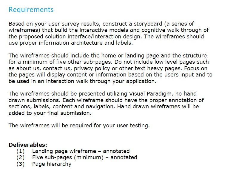 Solved Based on your user survey results, construct a | Chegg.com