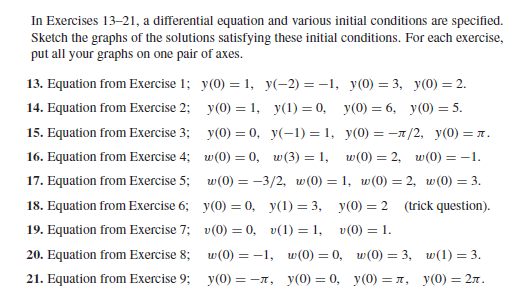 Solved In Exercises 13–21, a differential equation and | Chegg.com