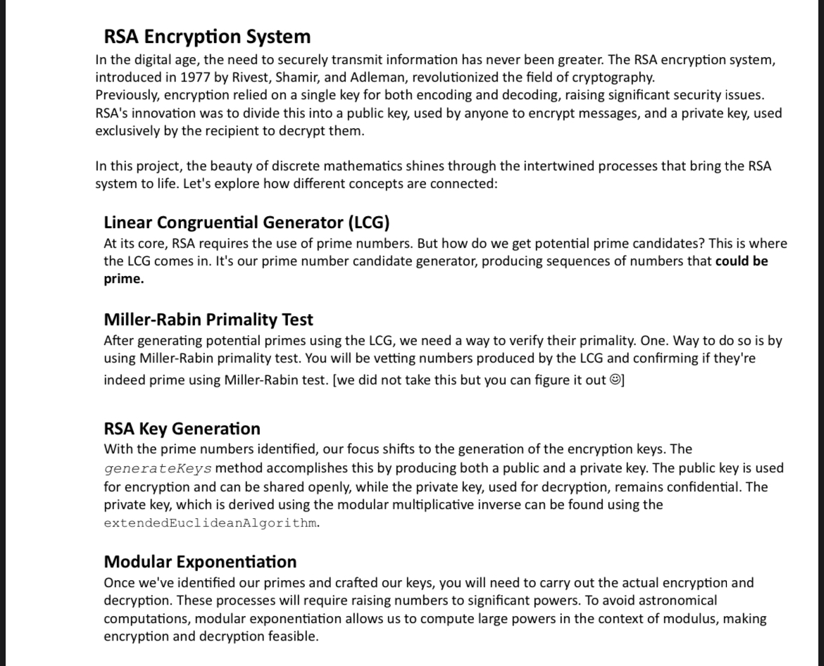 Solved RSA Encryption System In the digital age, the need to | Chegg.com